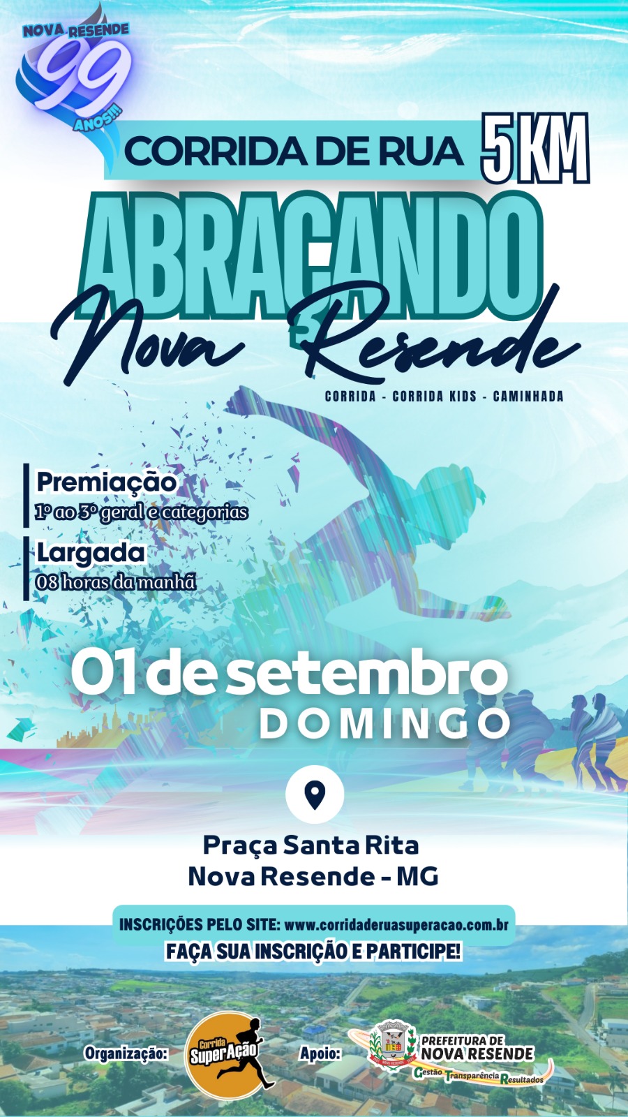 CORRIDA DE RUA ABRAÇANDO NOVA RESENDE - MG - Superação Eventos